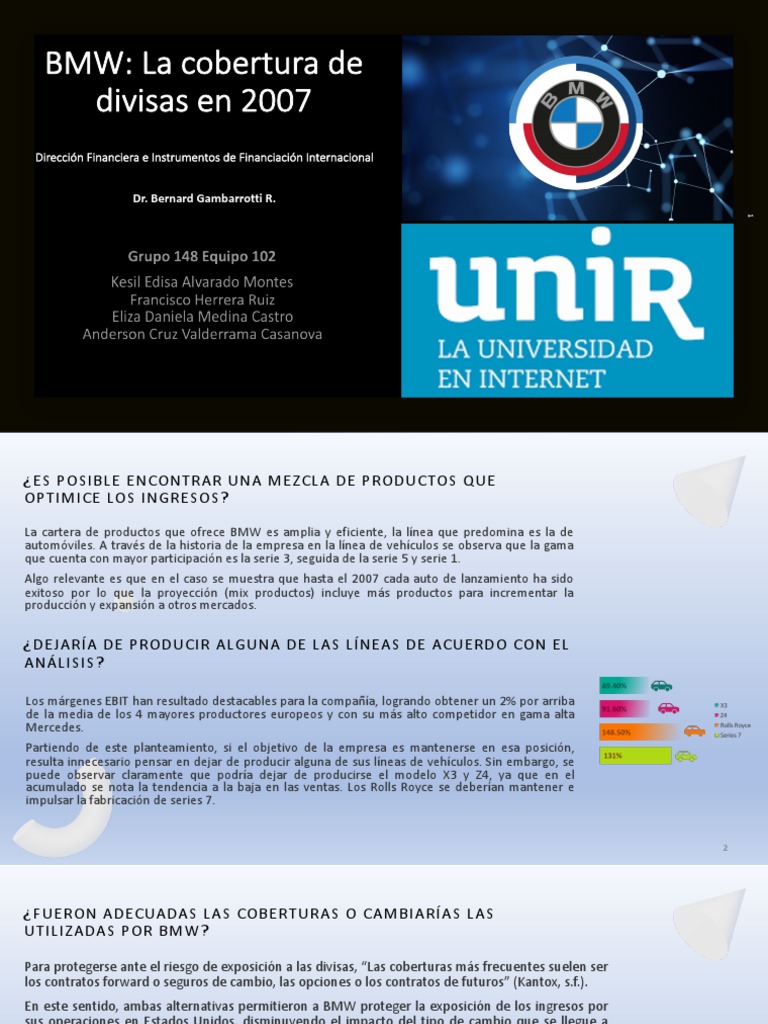 Caso BMW Equipo 102 | PDF | Tipo de cambio | Moneda