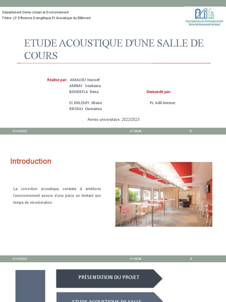 Etude Acoustique D'une Salle de Cours | PDF