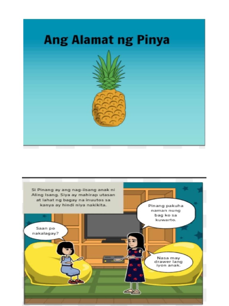 Comics Strip - Alamat NG Pinya | PDF