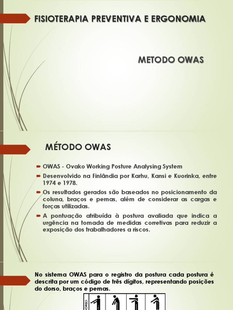 Metodo Owas | Download grátis PDF | Pé