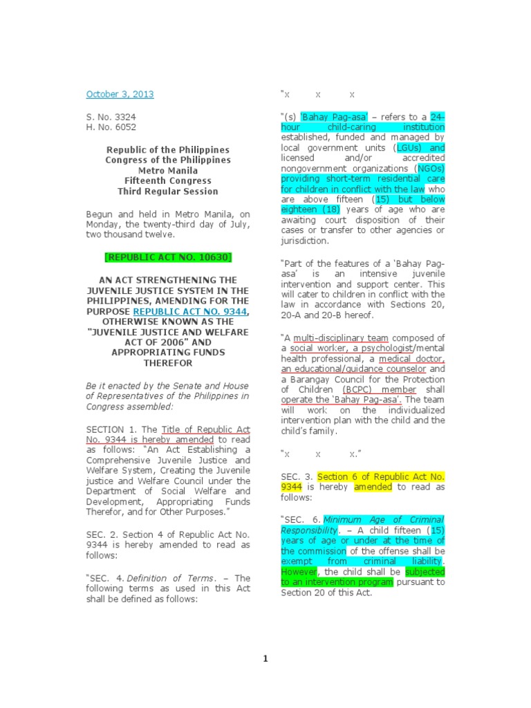 Ra 10630 | PDF