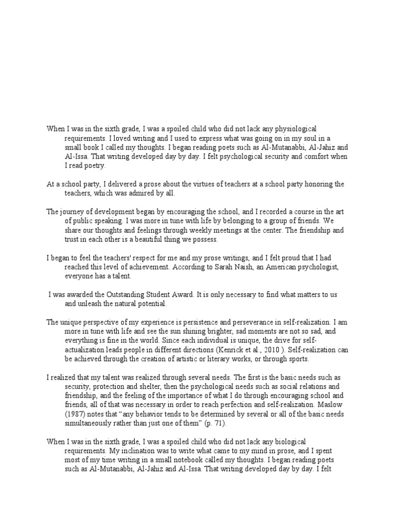 Maslow's Theory | PDF | Self Actualization | Cognitive Psychology