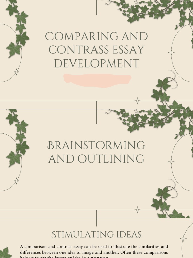 Module 4 Topic 3 Comparison and Contrast Essay Development | PDF | Essays | Adjective