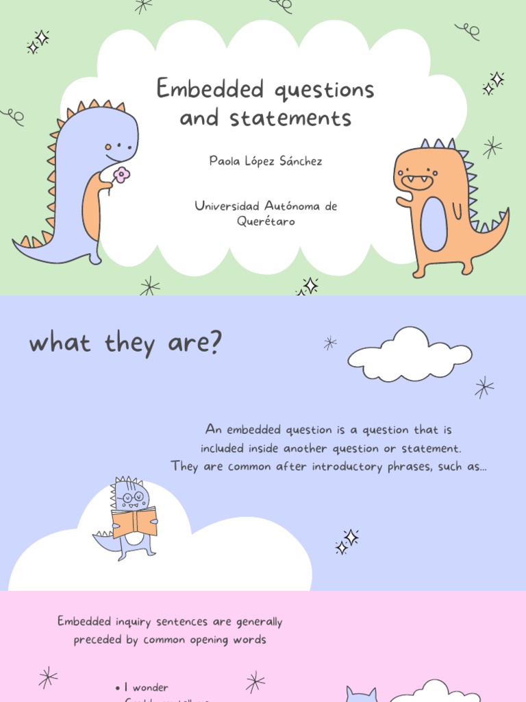 Embedded Questions and Statements | PDF