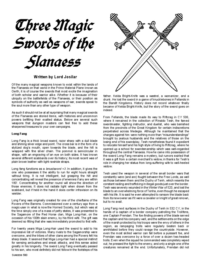 Swords of The Flanaess | PDF