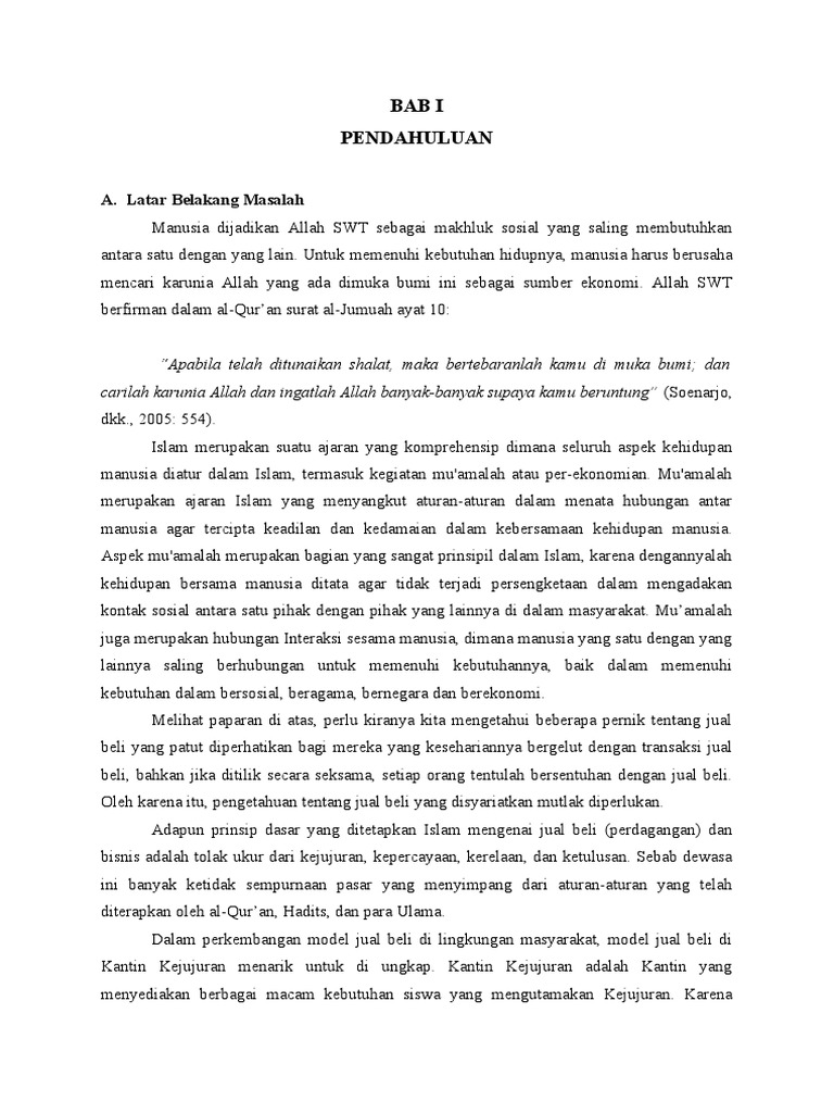 Contoh Proposal Myres Bab I | PDF