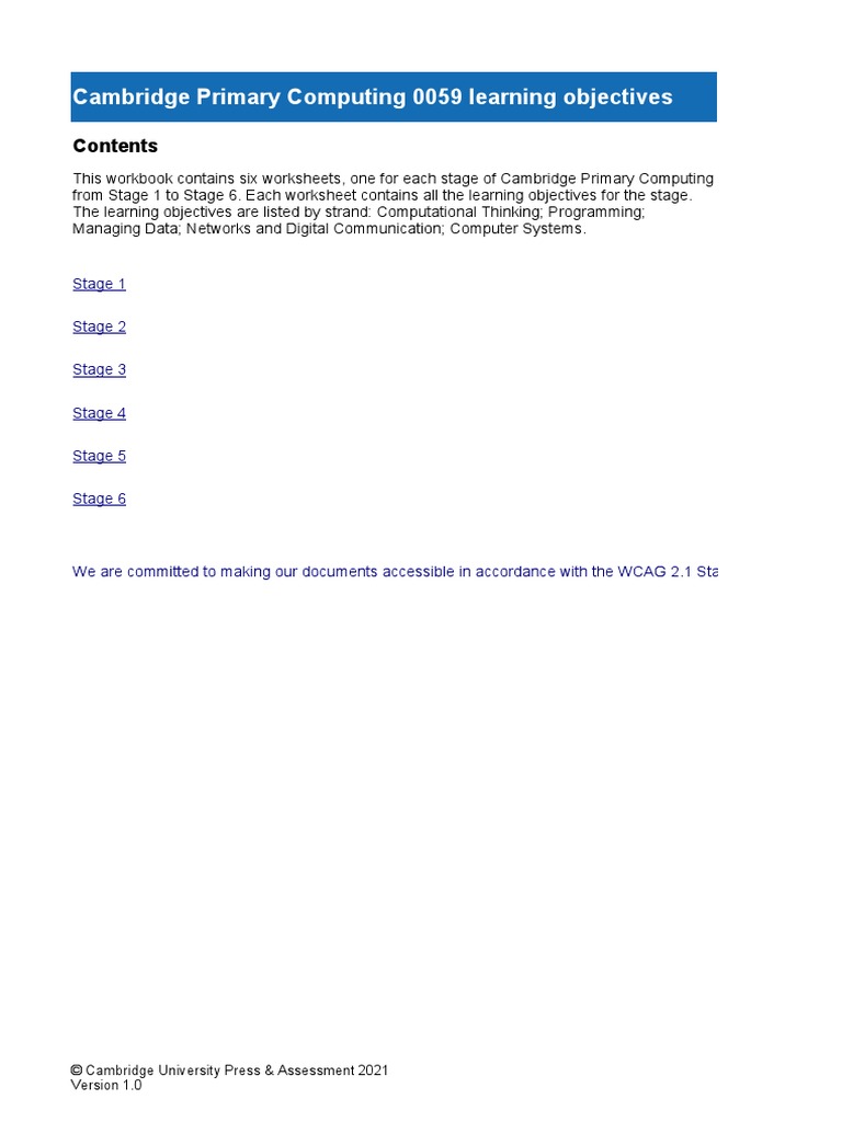 0059 Computing Learning Objectives Only - tcm142-635602 | PDF