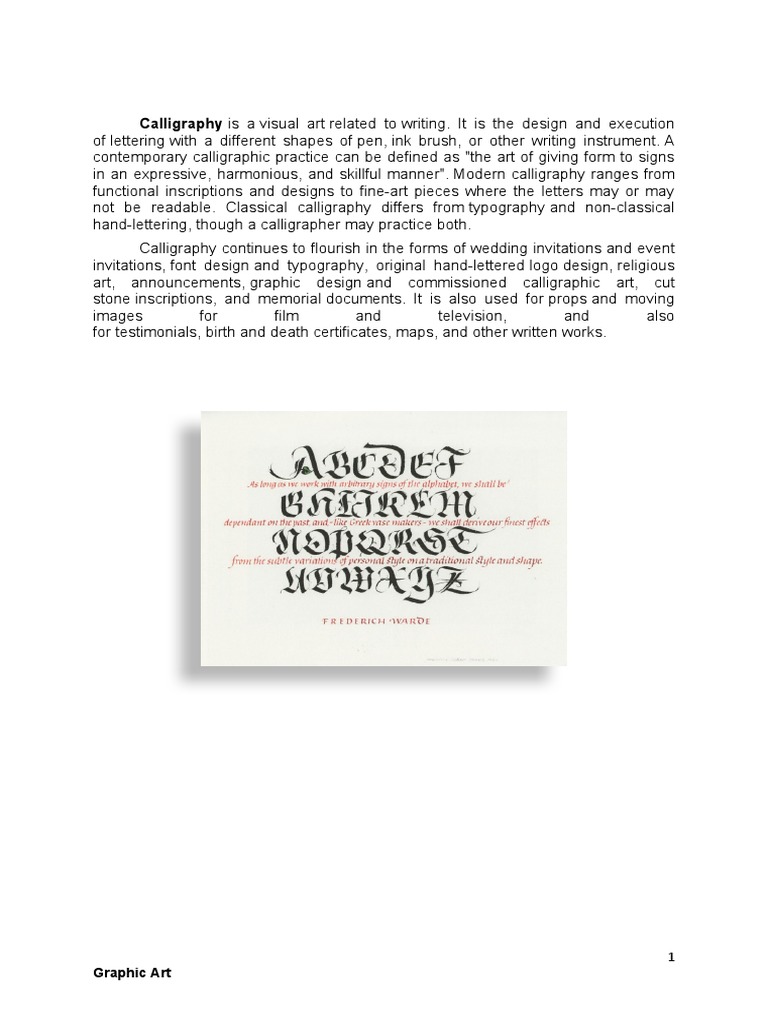 Calligraphy | PDF