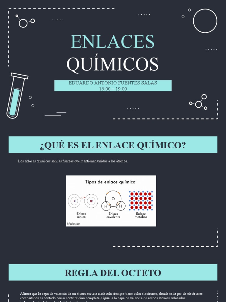 Tipos de Enlaces Químicos Explicados | PDF | Enlace químico | Enlace ...