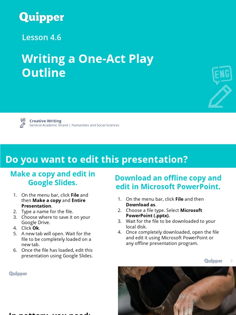 CRW11 - 12 Q2 0406M - PS - Writing A One-Act Play Outline | PDF ...