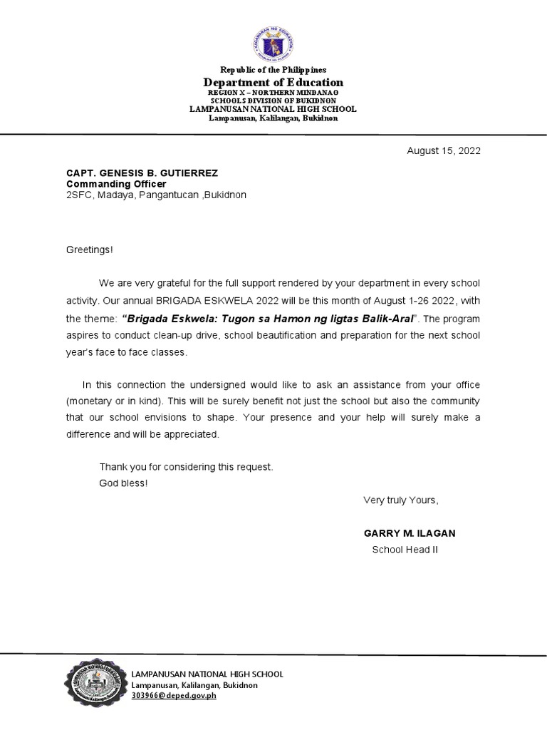 Solicitation Letter | PDF