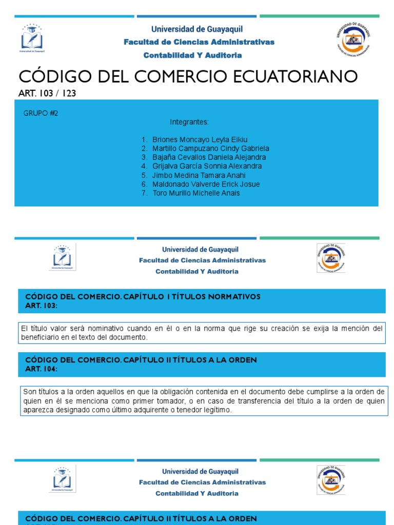 Código Del Comercio Ecuatoriano | PDF | Pagaré | Economias