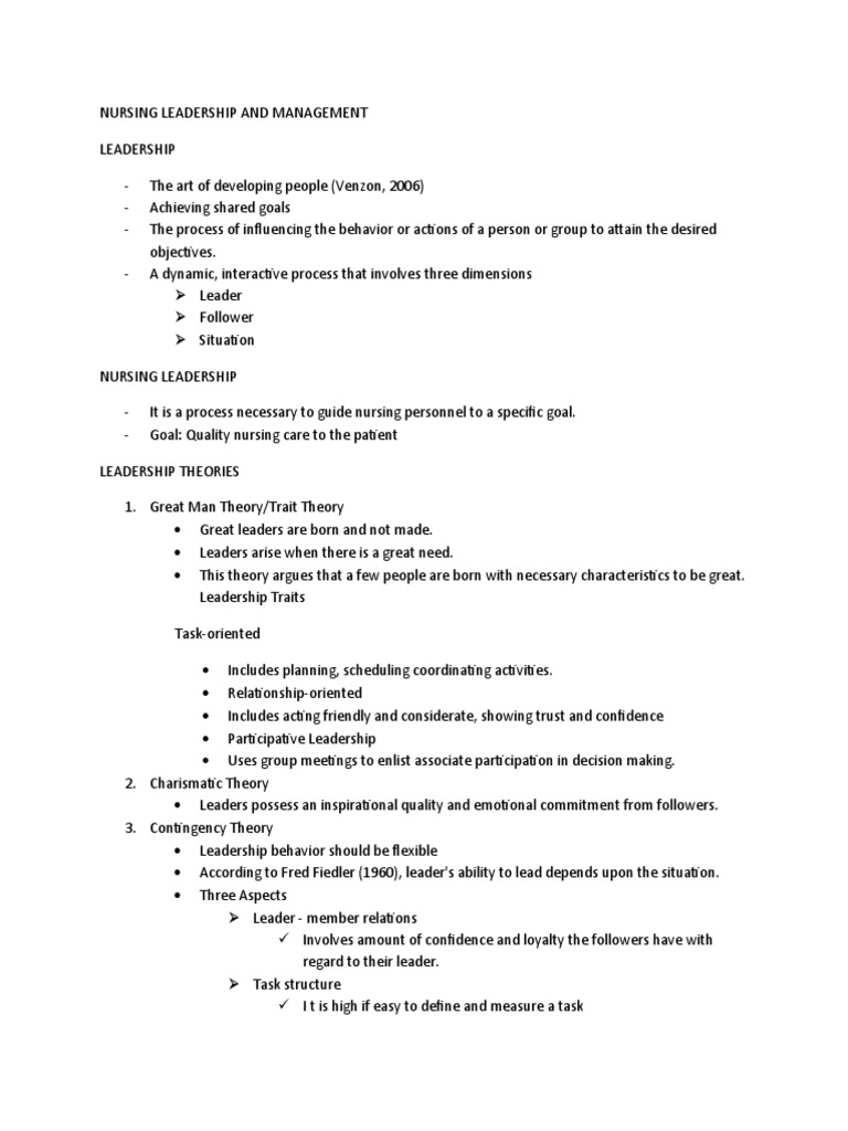 Nursing Leadership and Management | PDF