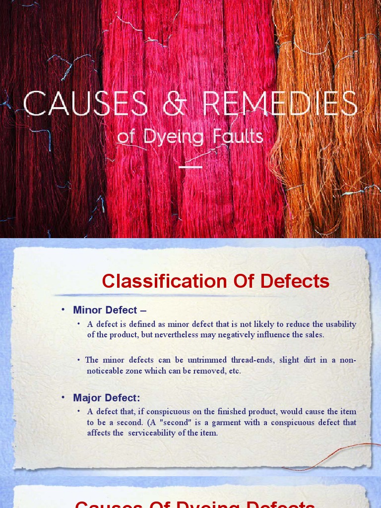 Dyeing Faults | PDF | Dyeing | Textiles