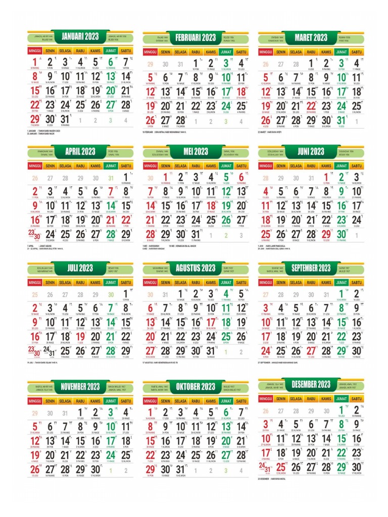 Kalender 2023 Word | PDF