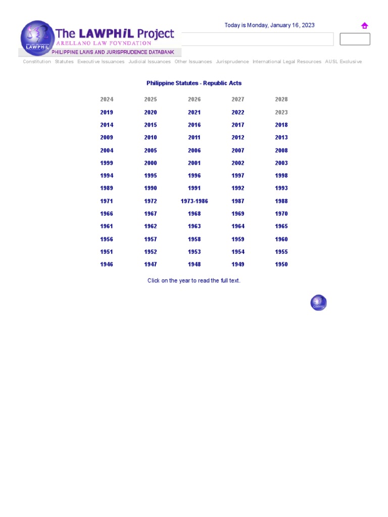 Republic Acts - The Lawphil Project | PDF