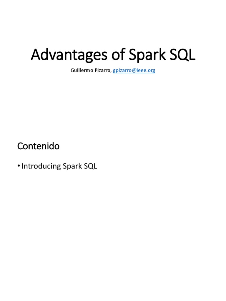 Benefits of Using Spark SQL | PDF