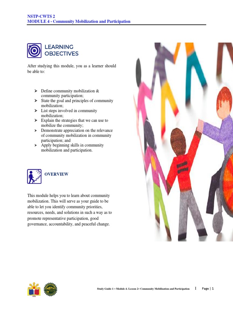Study Guide 1 - Module 4 - Lesson 2 - Mobilization Participation ...