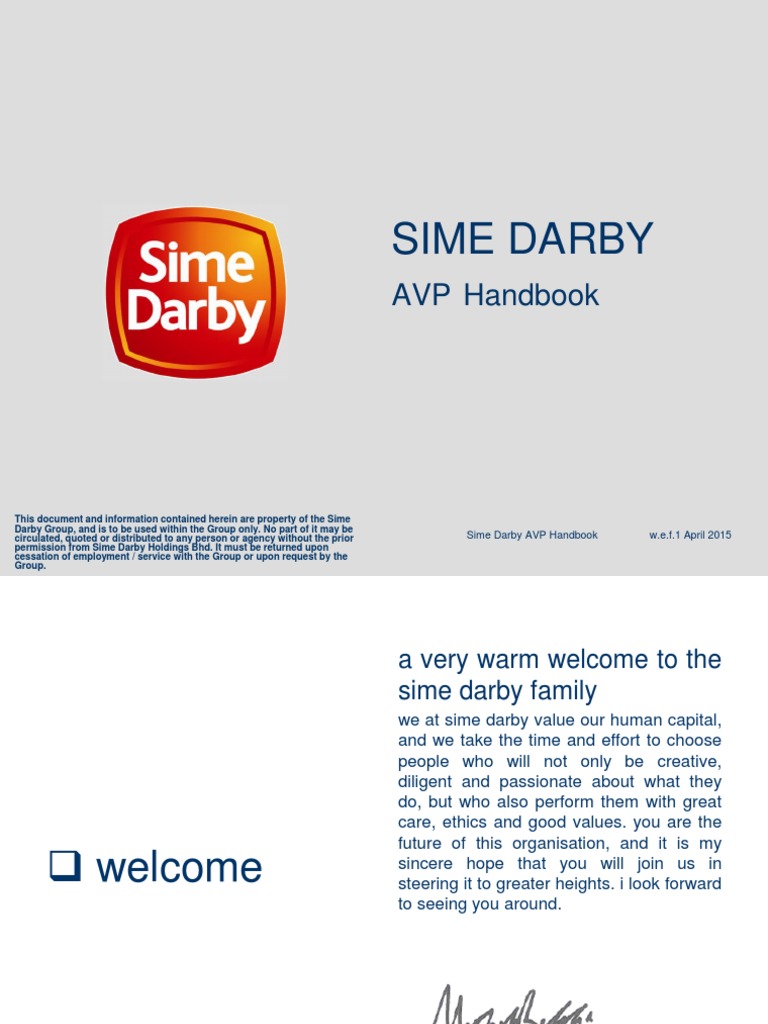 Sime Darby: AVP Handbook | PDF | Loans | Probation