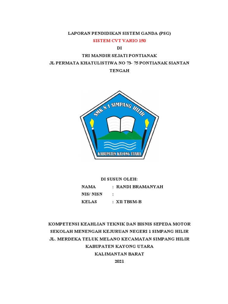Laporan Pendidikan Sistem Ganda (RANDI BRAMANSYAH | PDF Laporan Pendidikan Sistem Ganda (RANDI BRAMANSYAH | PDF