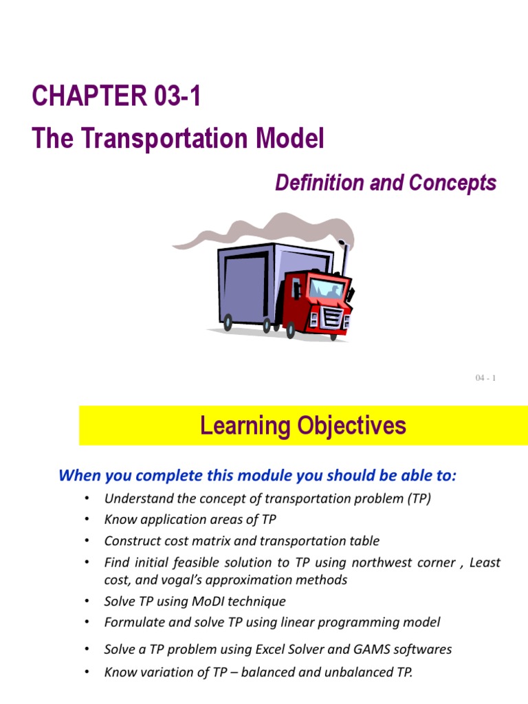 03 - 1 Transportation Problem | PDF | Mathematical Optimization | Theoretical Computer Science