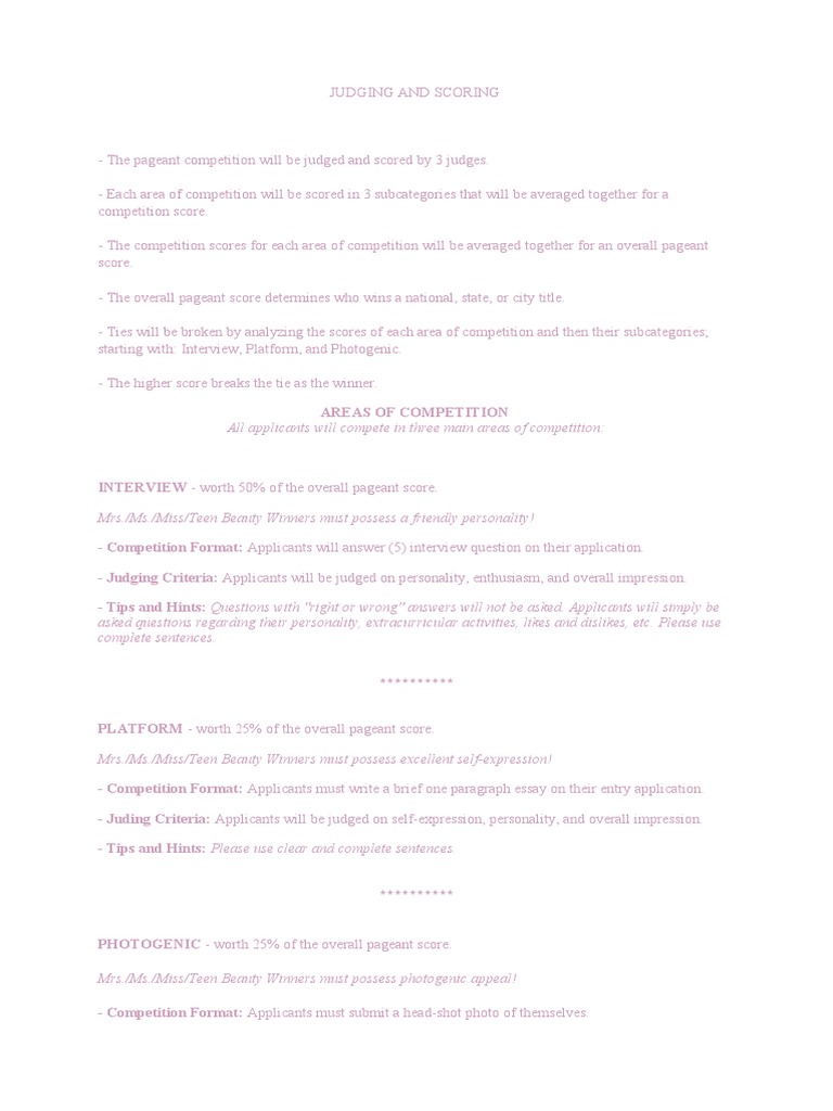 Judging and Scoring | PDF | Question