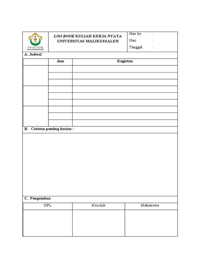 Contoh Logbook KKN | PDF