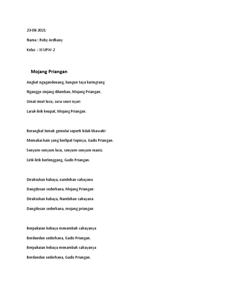 Mojang Priangan | PDF