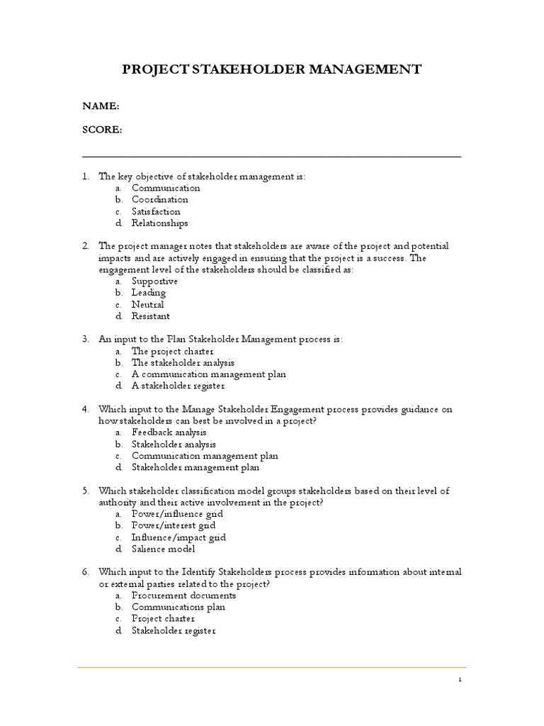 Contoh Soal PMP - 1 | PDF | Stakeholder (Corporate) | Communication