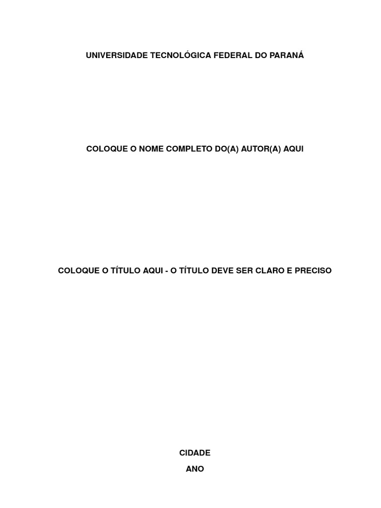 Modelo TCC UTFPR V2 4a Biblioteca | PDF | Citação | Economia