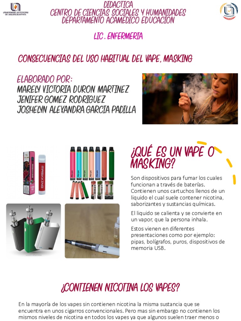 Consecuencias Del Uso Habitual Del Vape | PDF | Especialidades Medicas ...