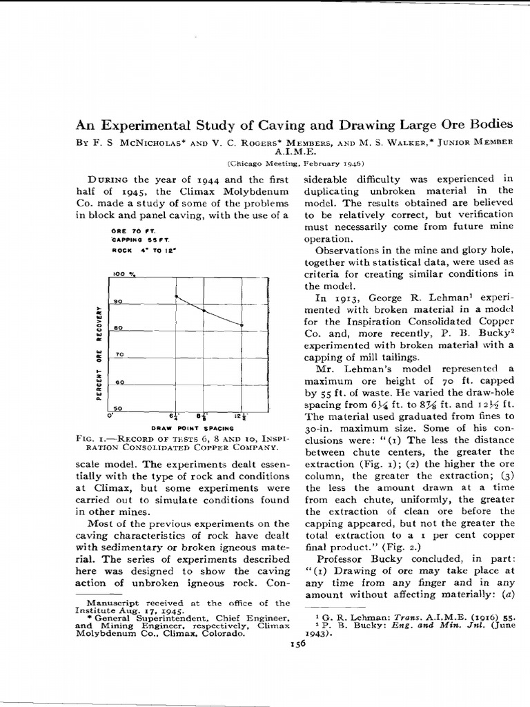 Volume 163 - Caving Methods - An Experimental Study of Caving and ...