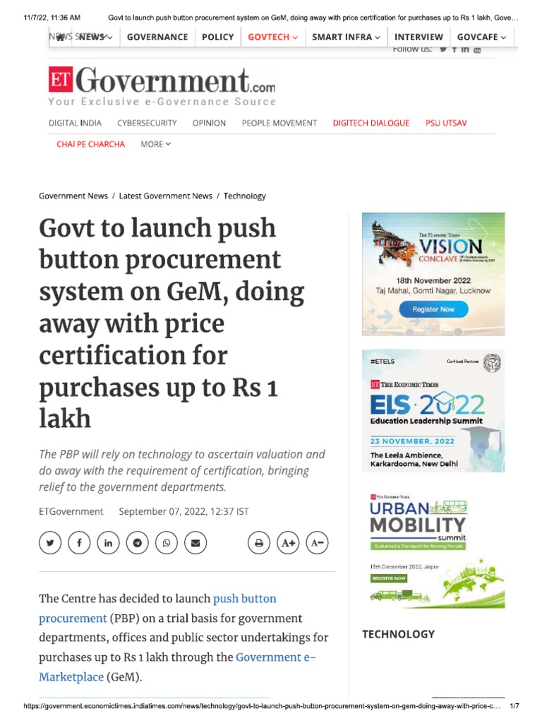 Tgem-Push Button Procurement | PDF