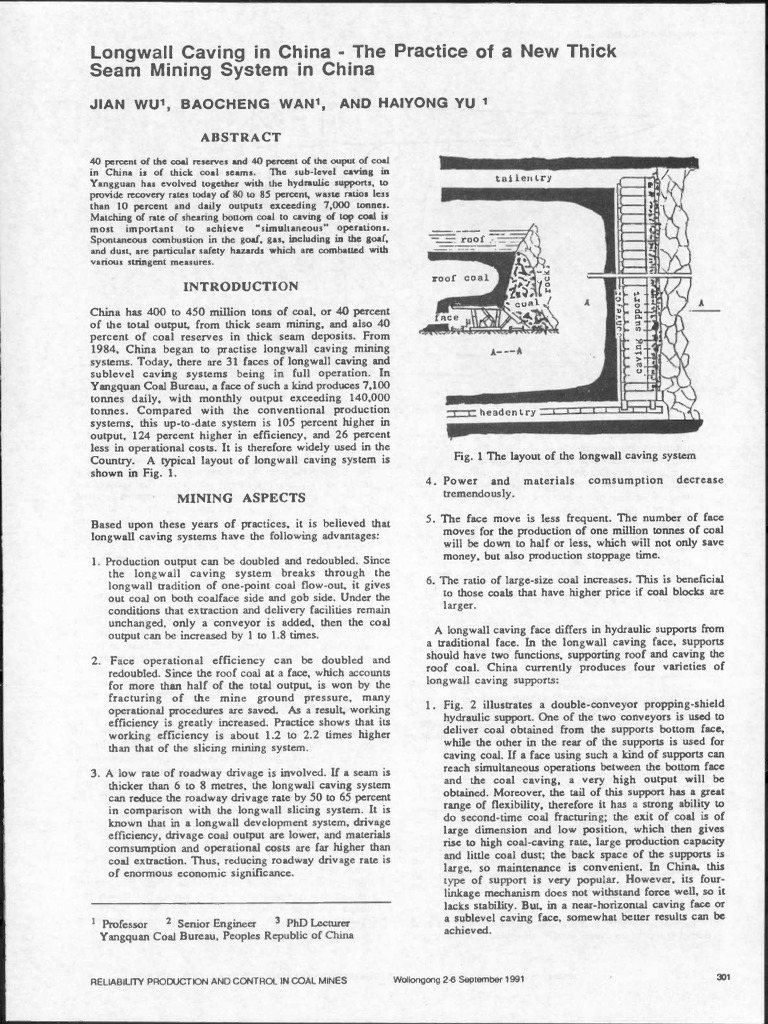 Longwall Shield Innovations in China | PDF | Coal Mining | Coal