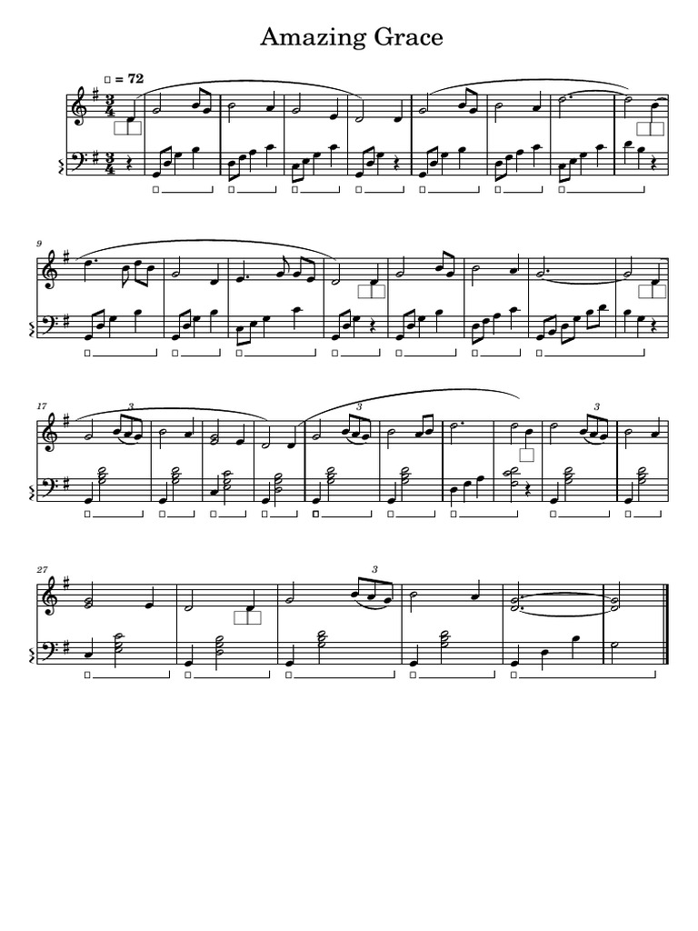 Amazing Grace Choir Sheet Music PDF | PDF