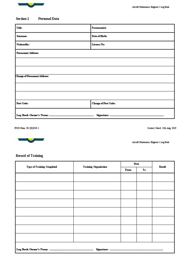 582 Form Basic Practical Part Logbook | PDF | Electrical Connector | Rivet