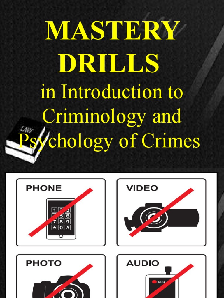 Criminology and Psychology Drills | PDF | Criminology | Crimes