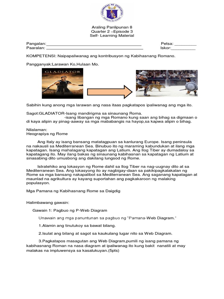 Ap8 Q2 Ep3 SLM | PDF