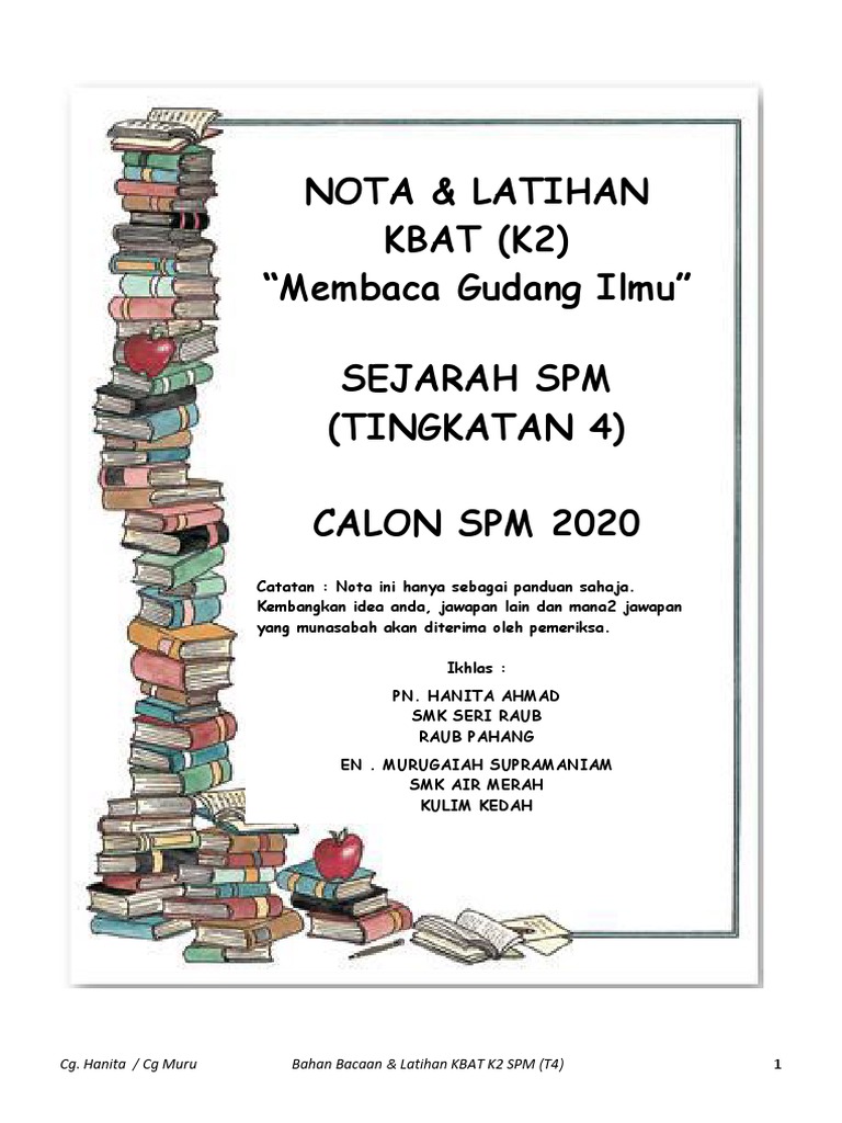 2020 T4 (KBSM) NOTA KBAT&LATIHAN (HanitaMuru) | PDF