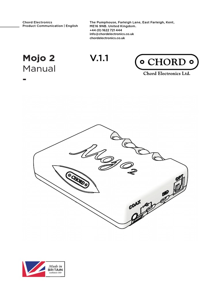 Mojo 2 User Manual V.1.1 | PDF | Battery Charger | Equalization (Audio)