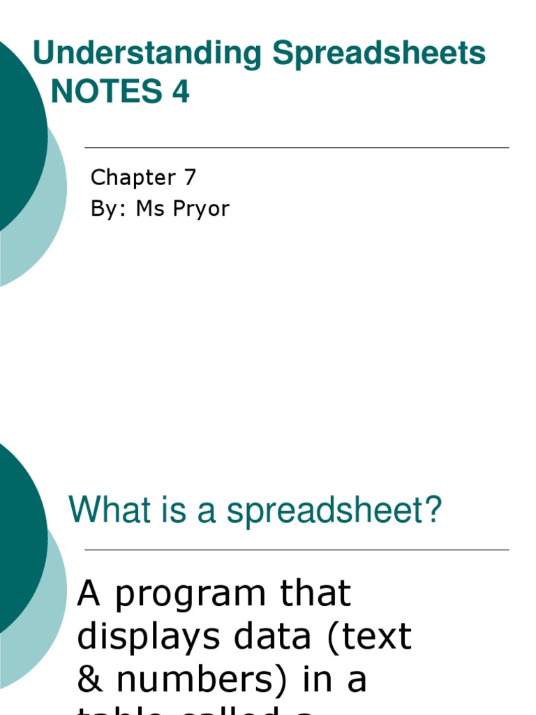 Lesson 6 | PDF | Spreadsheet | Worksheet