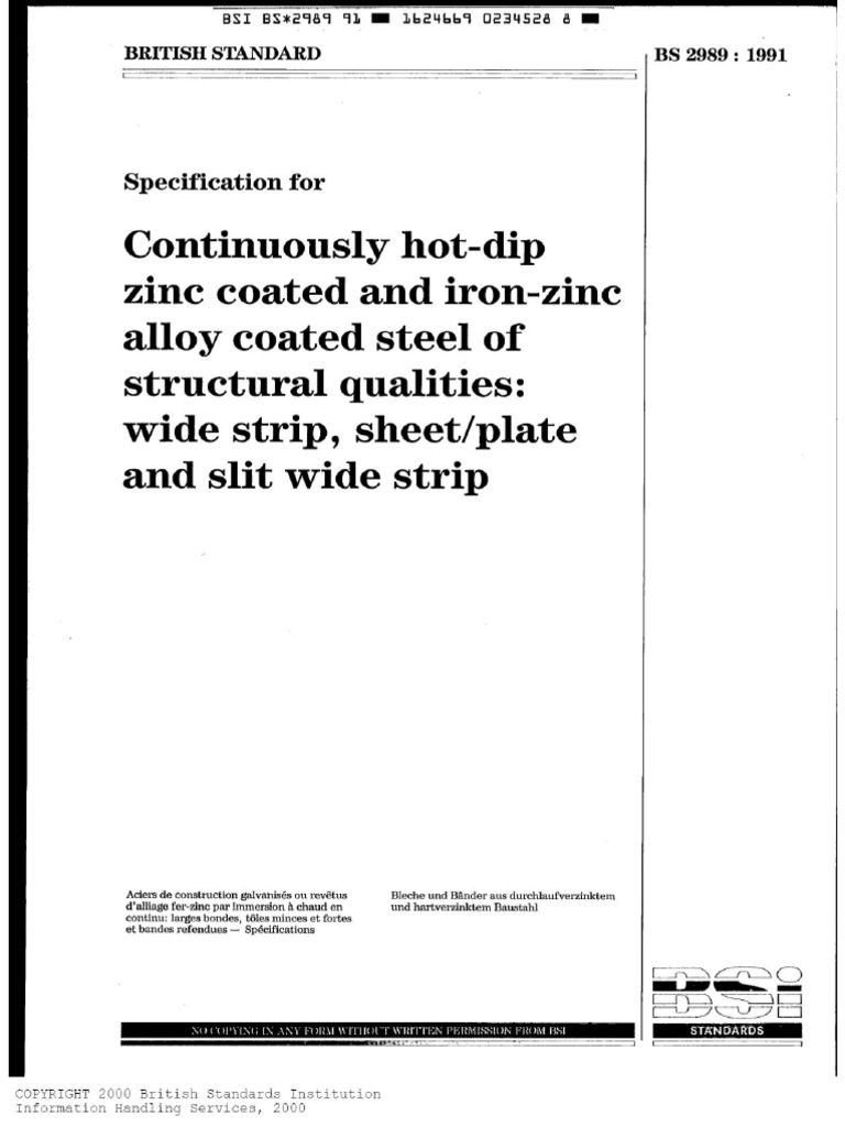 BS 2989 HDG-Steel - PDF - TOAZ | PDF