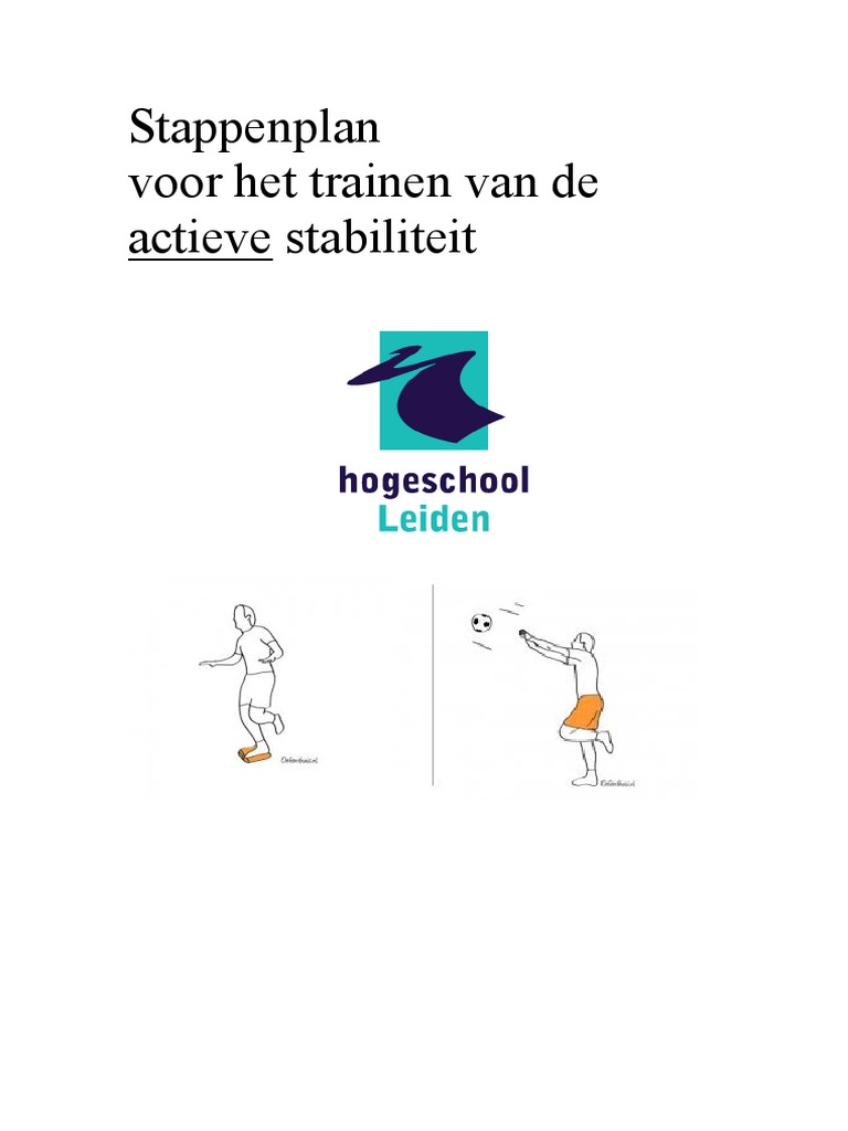 Stappenplan Voor Het Trainen Van Actieve Stabiliteit | PDF