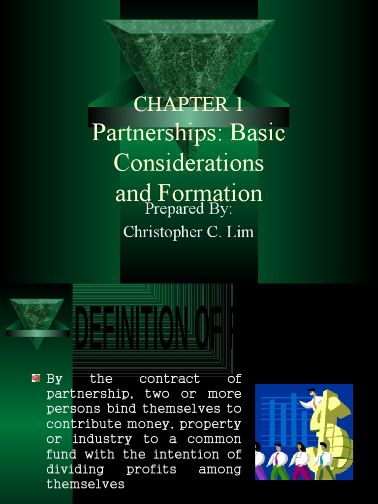 Formation of Partnerships: Accounting for Initial Cash and Non-Cash ...