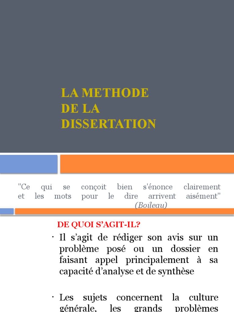 Te3 La Methode de Dissertation | PDF