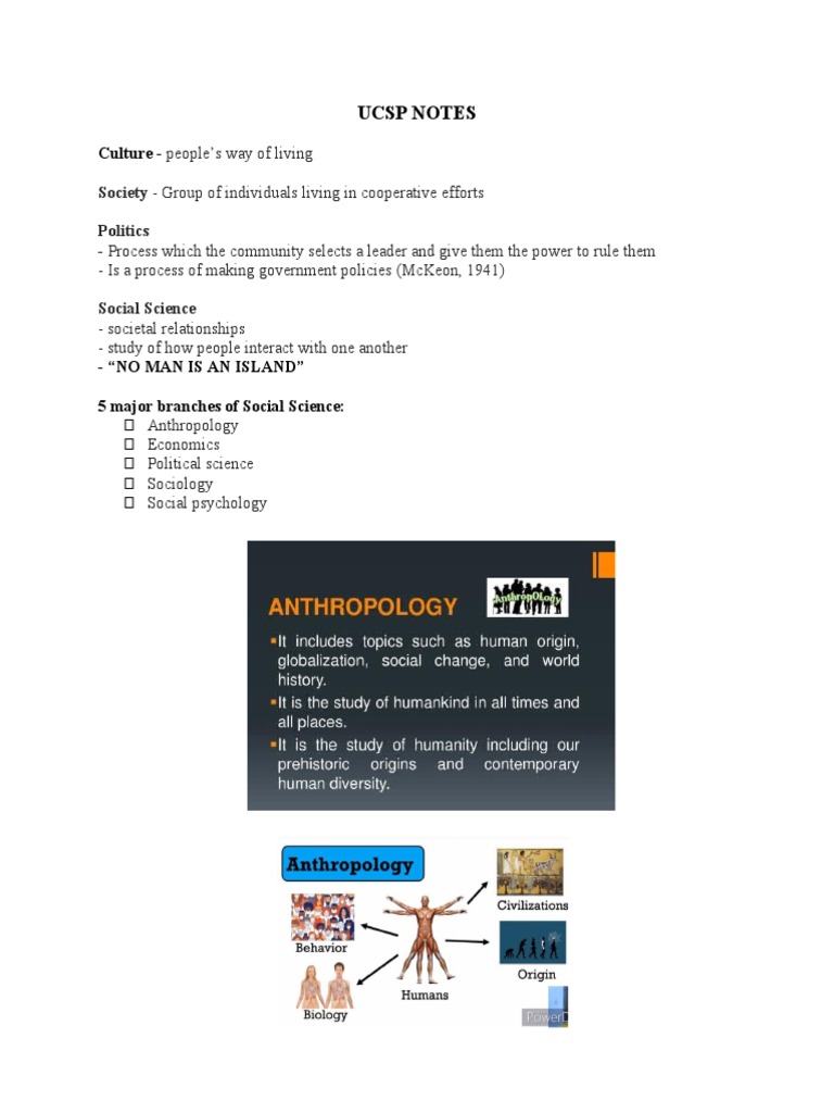 Ucsp Notes | PDF | Society | State (Polity)