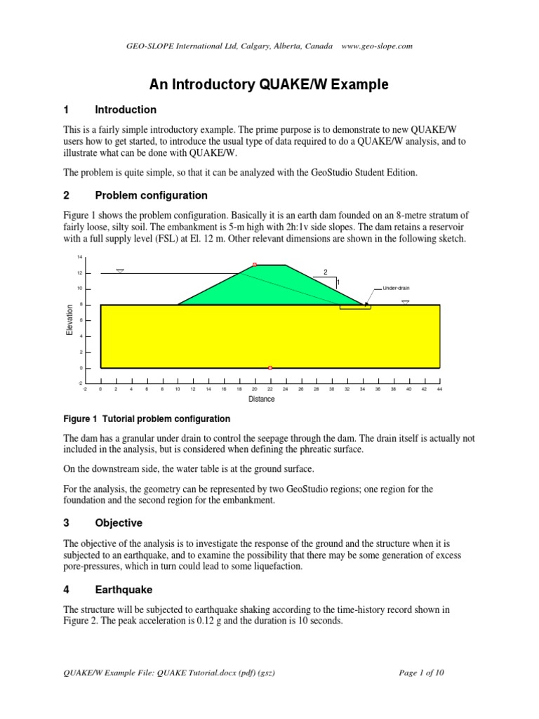 QUAKE Tutorial | PDF | Earthquakes | Stress (Mechanics)