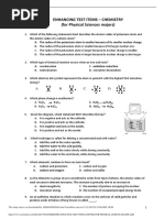 Chemistry G11 Unit 2 - Practice Questions | PDF