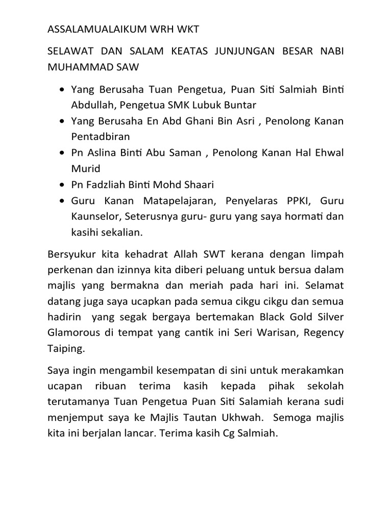 Teks Nydp 2023 Jamua Akhir Tahun Guru | PDF