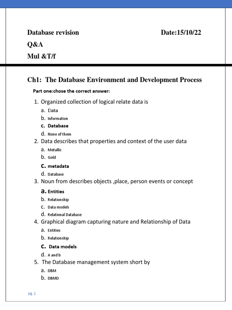 Database Revision 212 Pdf Relational Database Databases